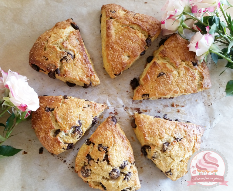 Scones au chocolat - Maman fait un gâteau